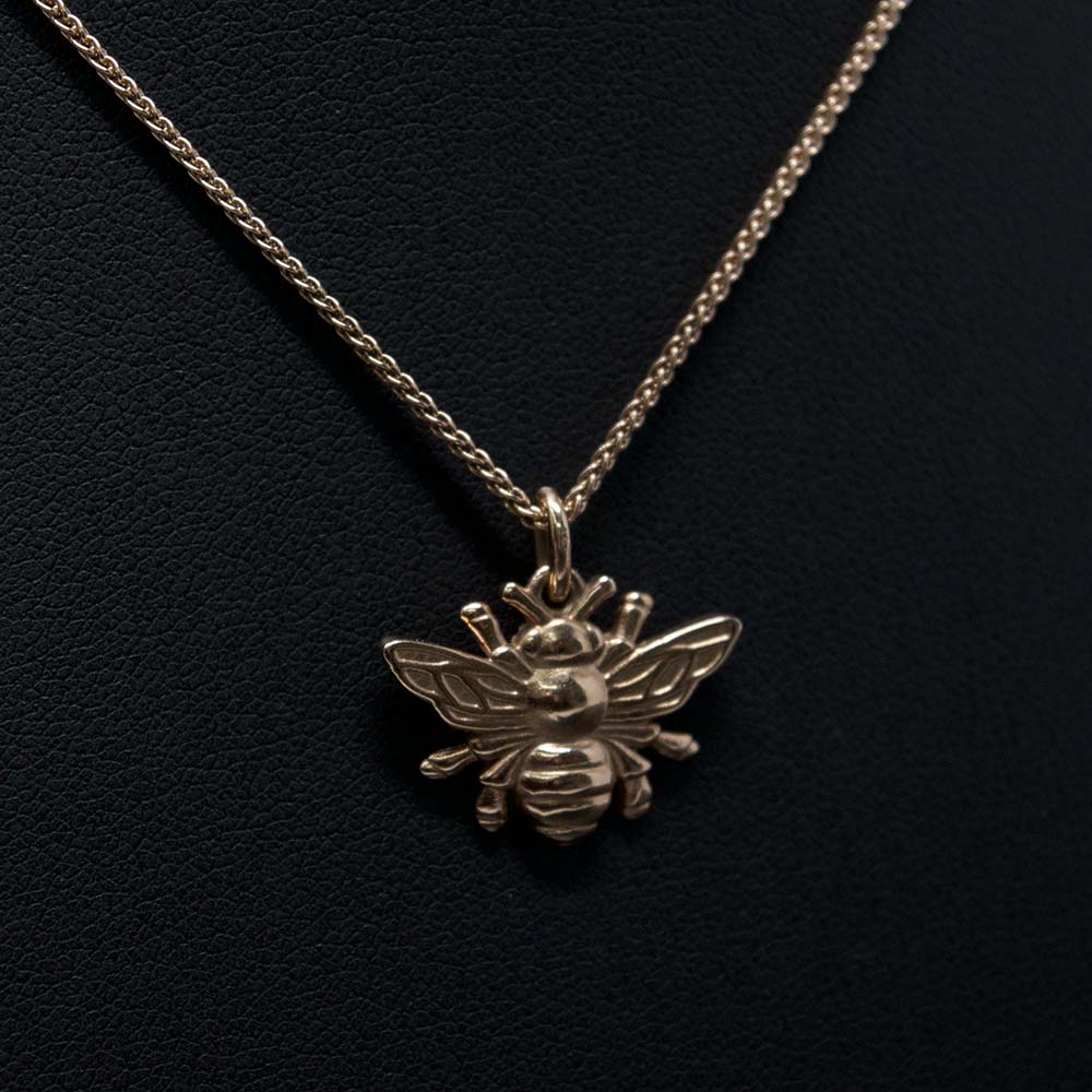 Rose Gold Manchester Bee Pendant Necklace | Nouveau Jewellers